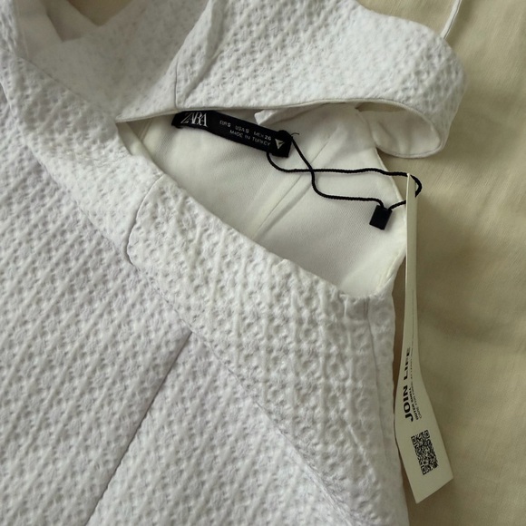 Zara | Dresses | Zara White Textured Dress | Poshmark